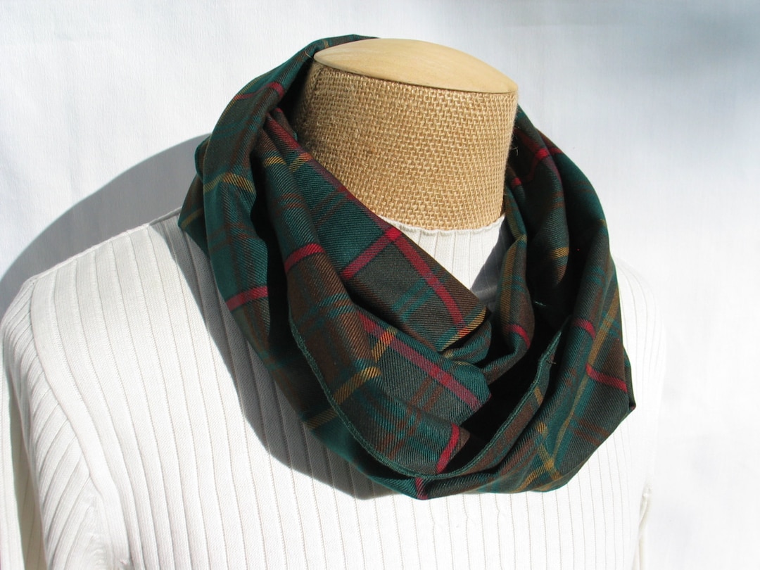 Ontario Tartan Infinity Scarf, Ensign of Ontario Scarf, Canadian Tartan ...