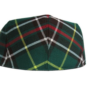 Newfoundland Tartan Flat Cap, Green Brown Plaid Newsboy Hat ...