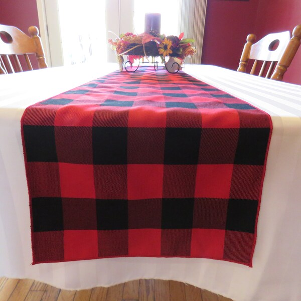 Buffalo Check Table Runner - Etsy