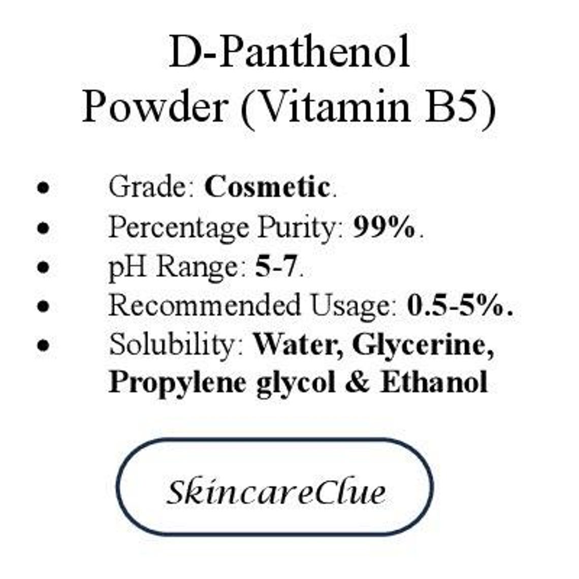 D-panthenol Powder (pro-vitamin B5) - Etsy