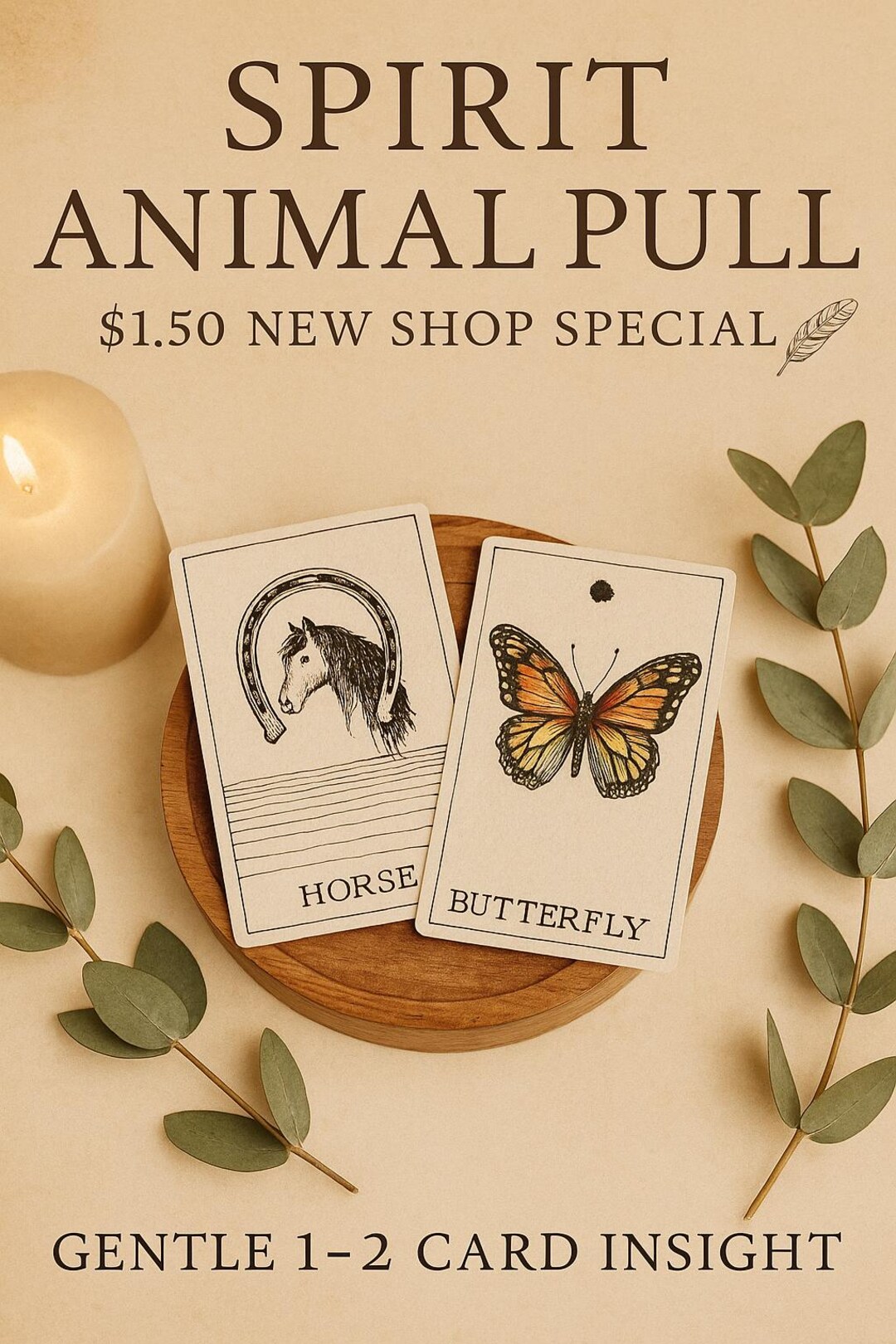 Spirit Animal Pull • 1.50 New Shop Special • Gentle 1–2 Card Insight - Etsy