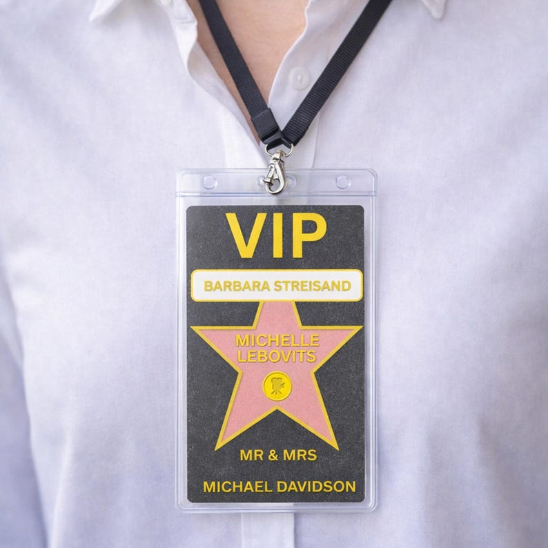 Hollywood VIP Pass, Editable Star Badge, Red Carpet Party Ticket ...