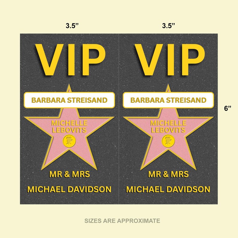 Hollywood VIP Pass, Editable Star Badge, Red Carpet Party Ticket ...