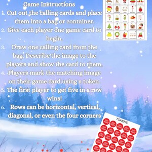50 Christmas Bingo Cards | Xmas Party Game | Kids Holiday Activity ...