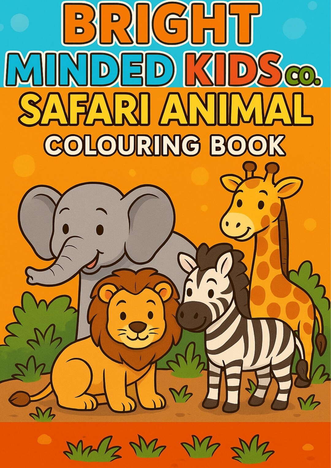 Safari Adventure Coloring Book for Kids Ages 3–10 | 20 Fun Animal ...