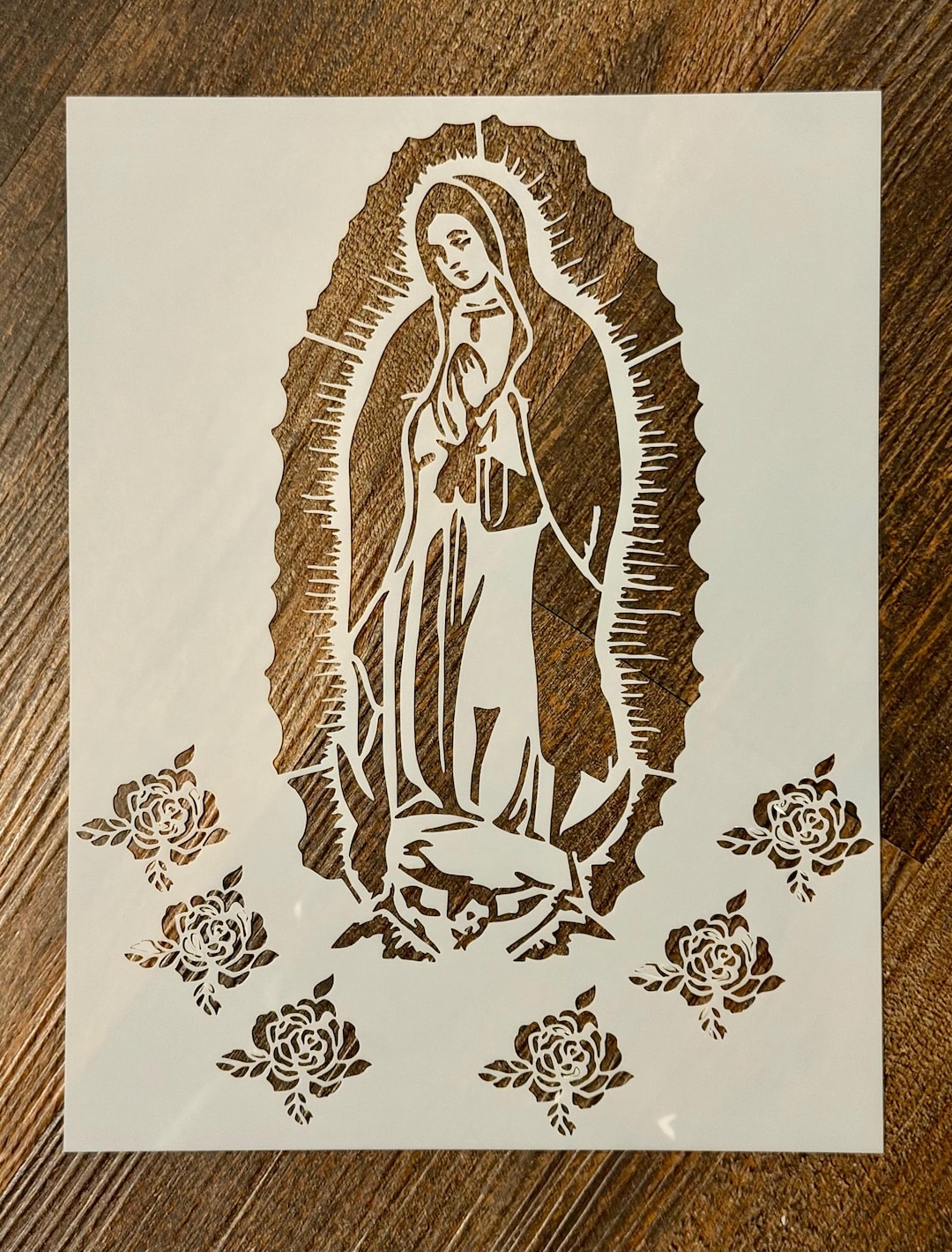 Virgin Mary Reusable Stencil for Walls, Crafts, Religious DIY Decor ...