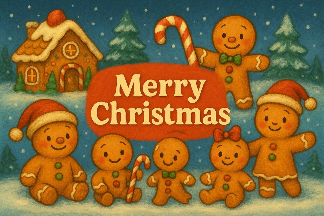 Gingerbread Man Christmas Clipart Bundle – Holiday Cookie PNG Images ...