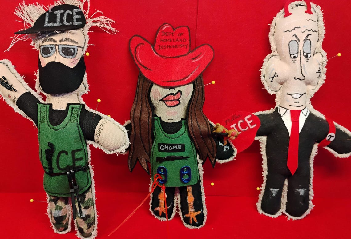 Handmade Trump Cabinet Kristi Noem Voodoo Dammit Doll. Collectable ...