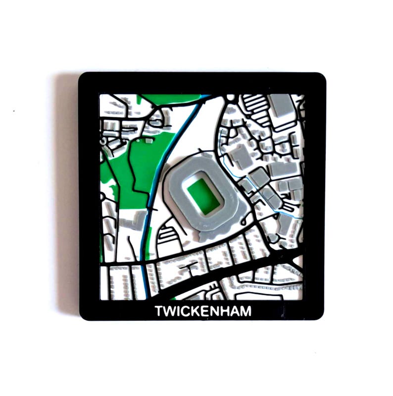 Twickenham 3D Printed Stadium Map, Rugby Fan Decor - Etsy