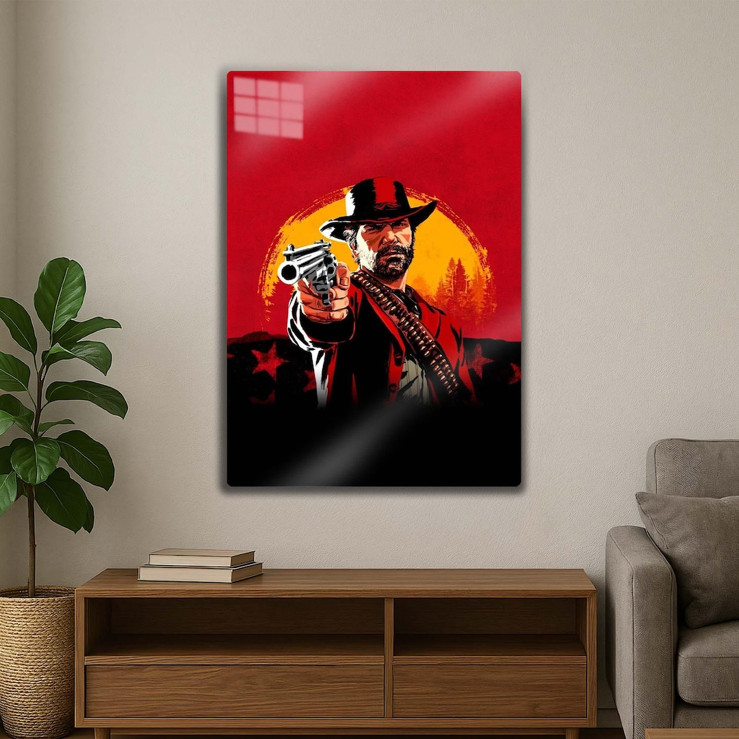 Red Dead Redemption 2, Arthur Morgan Cover, Metal Poster, Gaming Wall ...