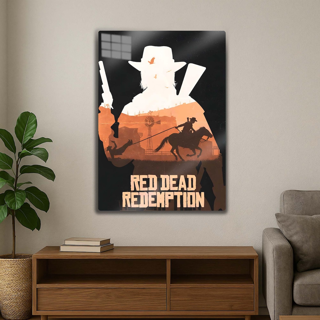 Red Dead Redemption, John Marston Lasso, Metal Poster, Gaming Wall Art ...