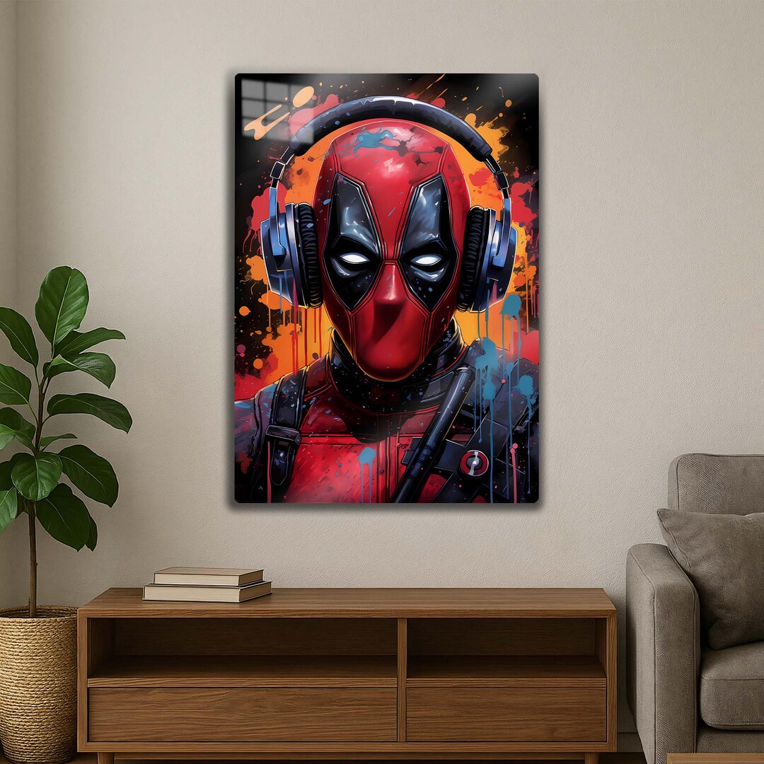 Minimalist Deadpool Metal Sign - Modern Gamer Wall Decor - Etsy