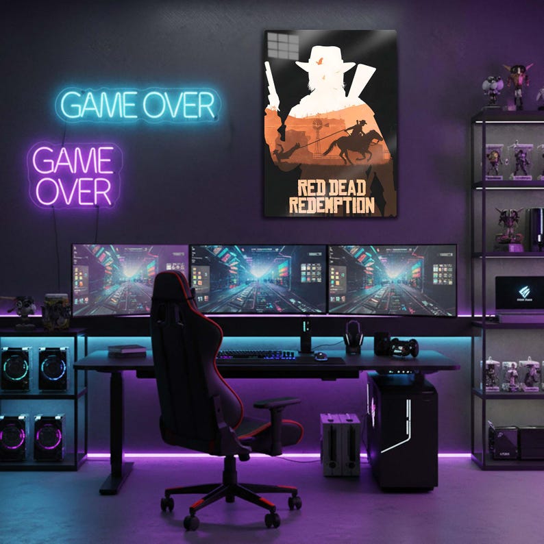 Red Dead Redemption, John Marston Lasso, Metal Poster, Gaming Wall Art ...