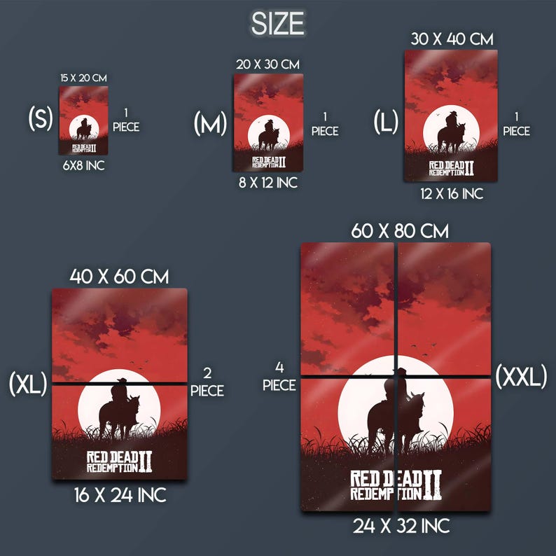 Red Dead Redemption 2 Map Metal Wall Art, RDR2 World Map Decor, New ...