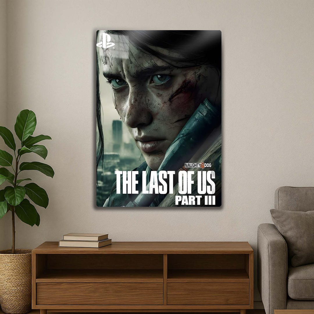 TLOU Ellie Metal Wall Art, the Last of Us Gamer Decor, Metal Sign ...