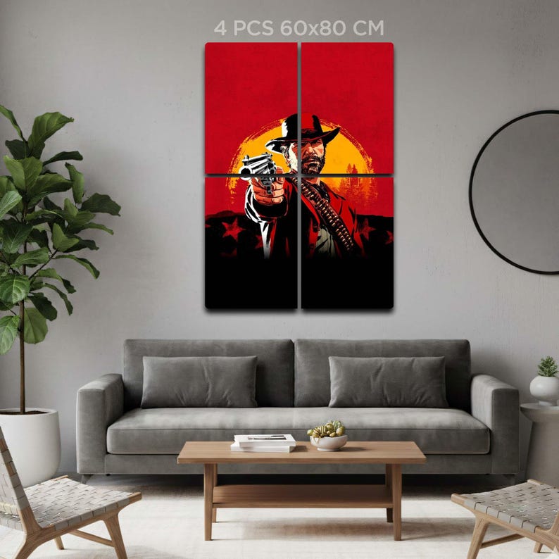 Red Dead Redemption 2, Arthur Morgan Cover, Metal Poster, Gaming Wall ...