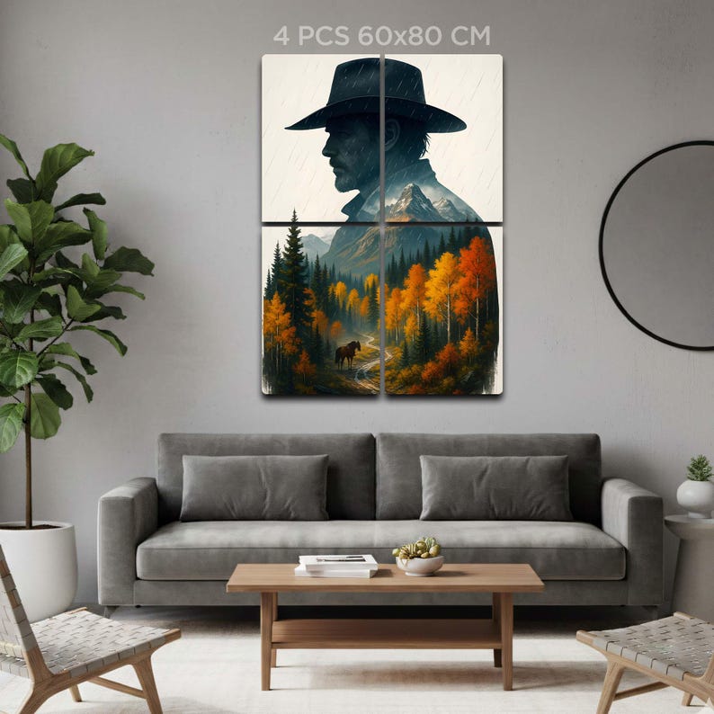 Red Dead Redemption 2, Arthur Morgan Rain Silhouette, Metal Poster ...