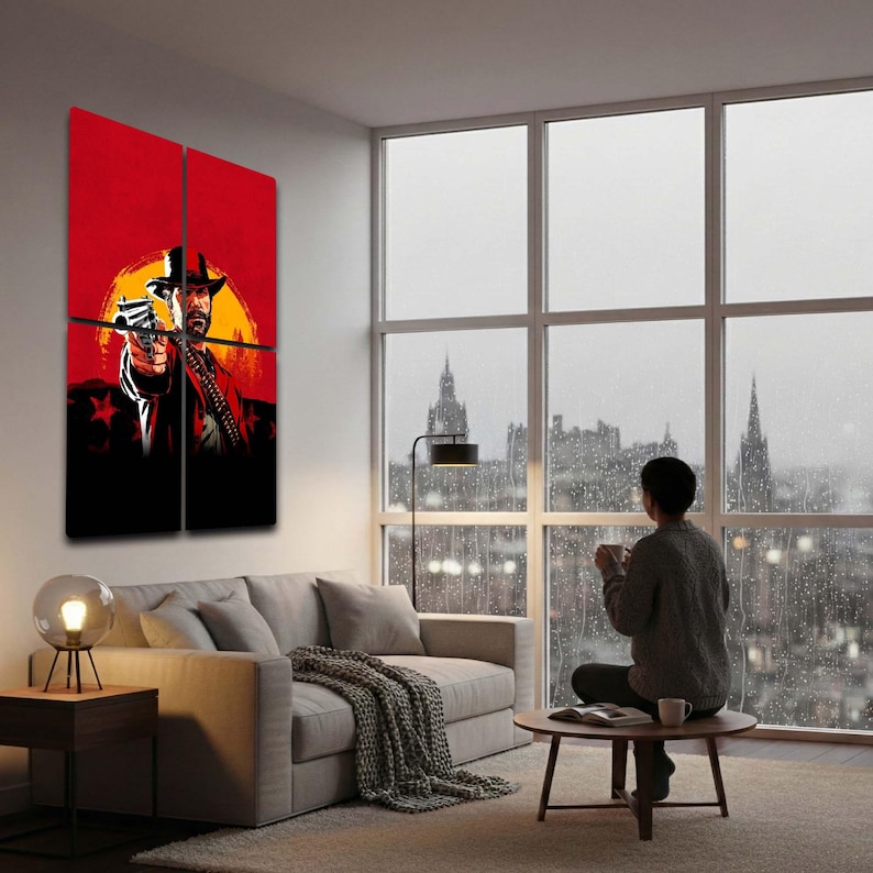 Red Dead Redemption 2, Arthur Morgan Cover, Metal Poster, Gaming Wall ...