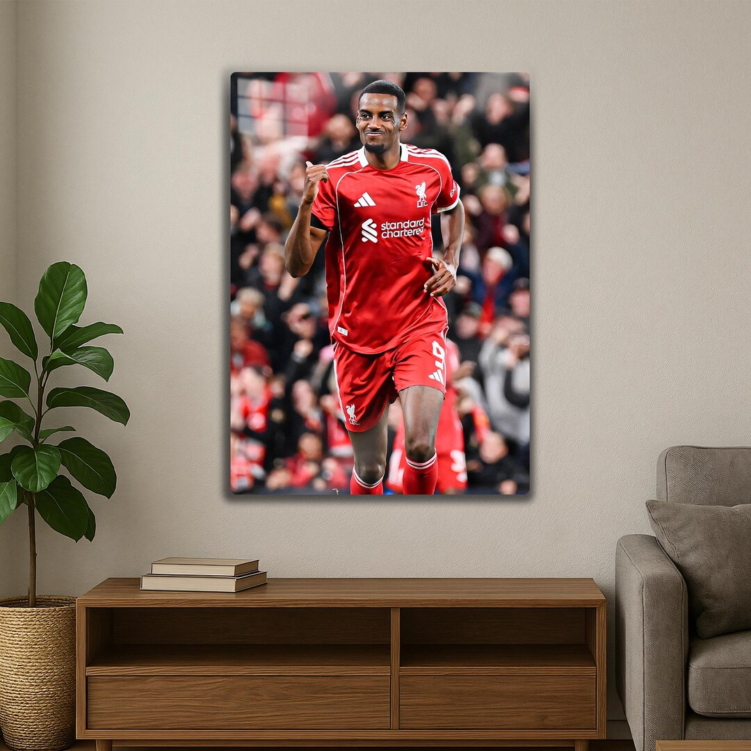 Alexander Isak Poster, Liverpool Wall Art, Anfield Stadium Decor ...