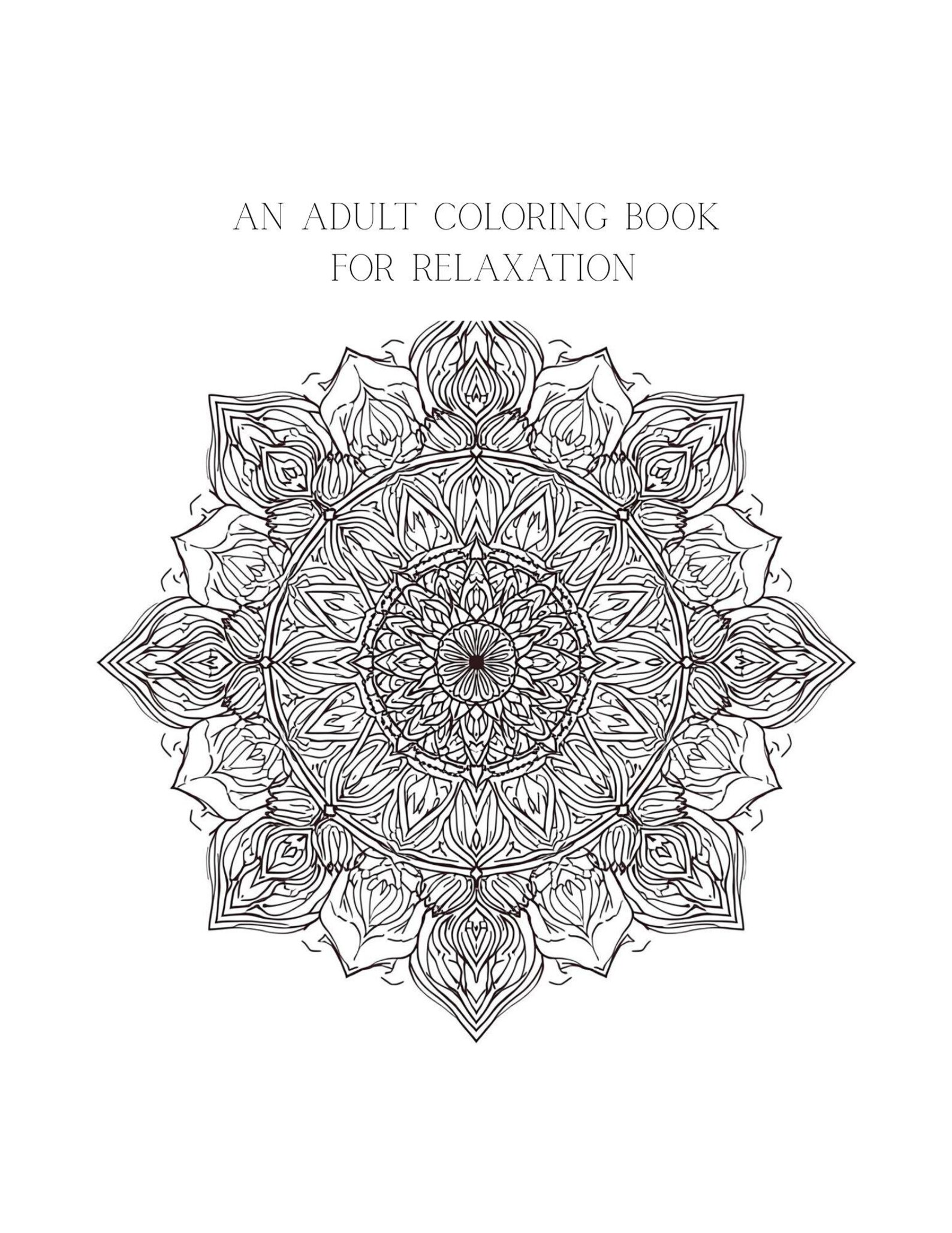 Printable Mandala Coloring Book for Adults | Stress Relief & Relaxation ...