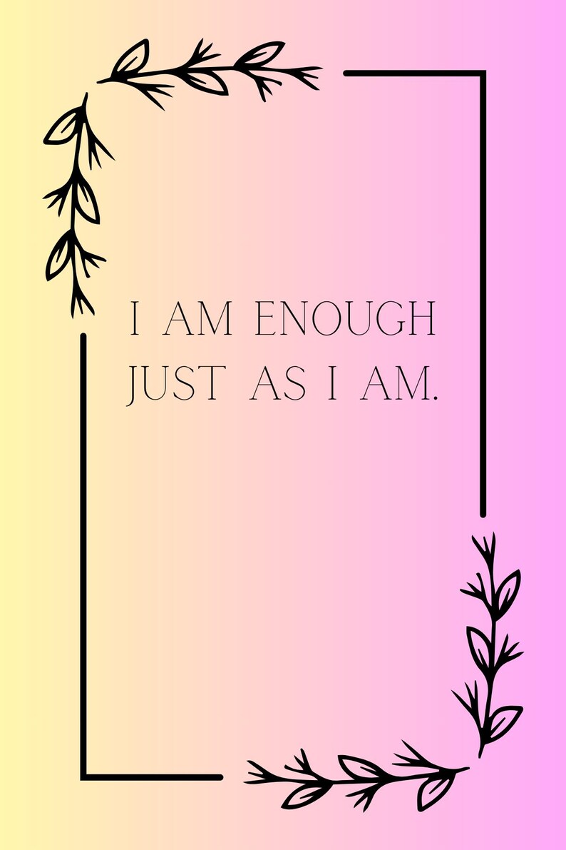 Self Love Affirmation Cards Printable | Healing & Positive Mindset ...