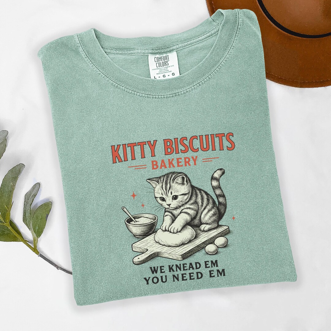 Comfort Colors Cat Meme Shirt, Kitty Biscuits Bakery Tee - Etsy