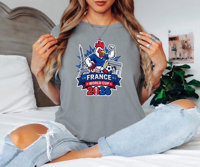 France World Cup 2026 Graphic Tee, Gallic Rooster Soccer Fan Gift for ...