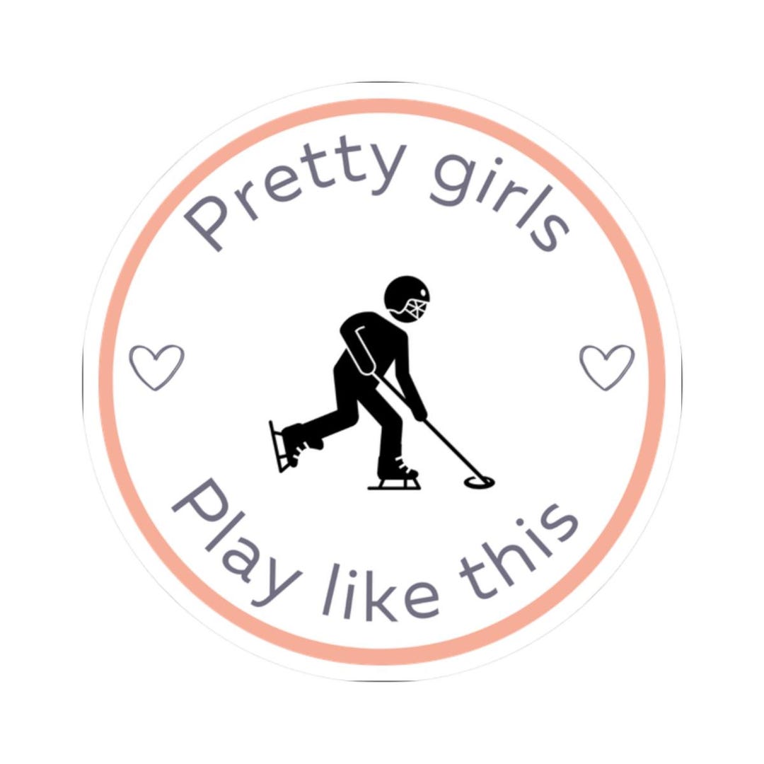 Ringette Girl Sticker | "pretty Girls Play Like This" Decal - Etsy Canada