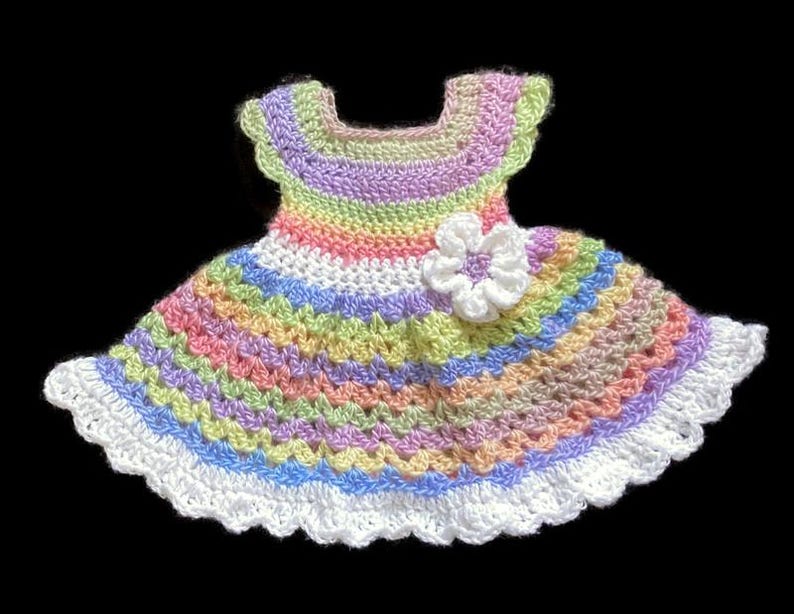 Baby Girl Dress Set Pink Crochet Baby Dress Set Newborn Baby Dress ...