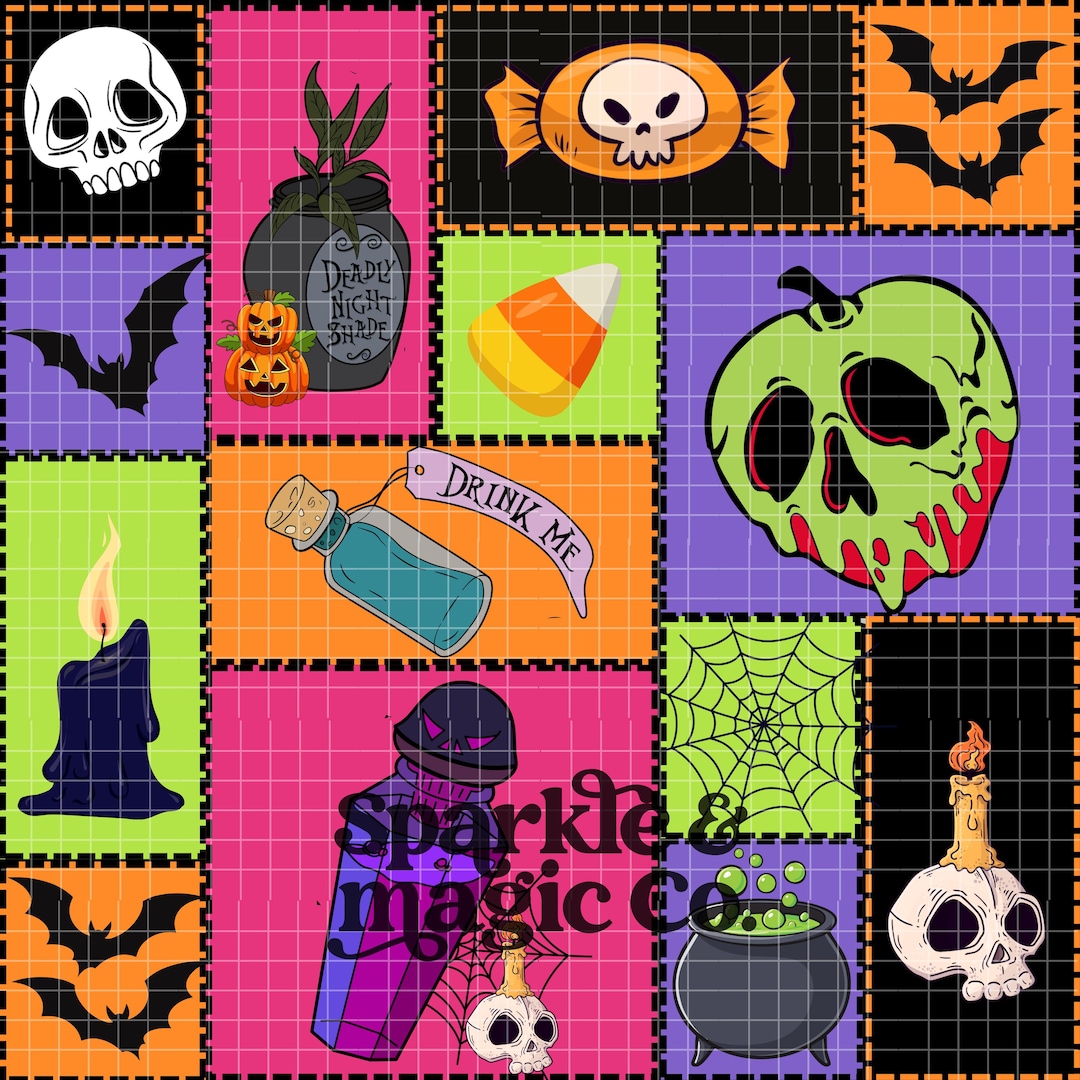 Disney Villian Poison Halloween Patchwork Pattern (digital Download ...