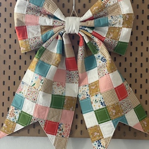 Patchwork Quilted Bow Sewing Pattern PDF • Confident Beginner • Scrap ...