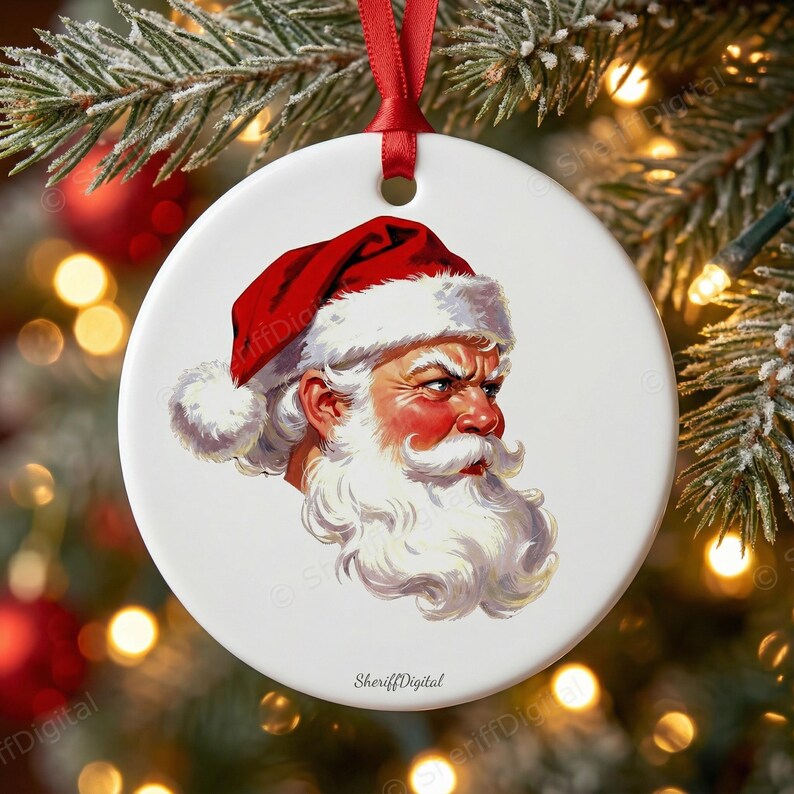 Vintage Santa Side Profile Clipart • Retro 1950s Christmas PNG ...