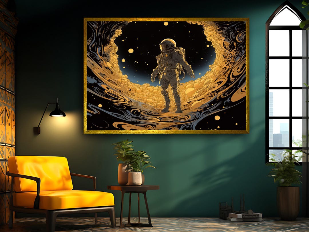 Cosmic Explorer Vision Wall Art Print on Canvas Crafted for Futuristic ...