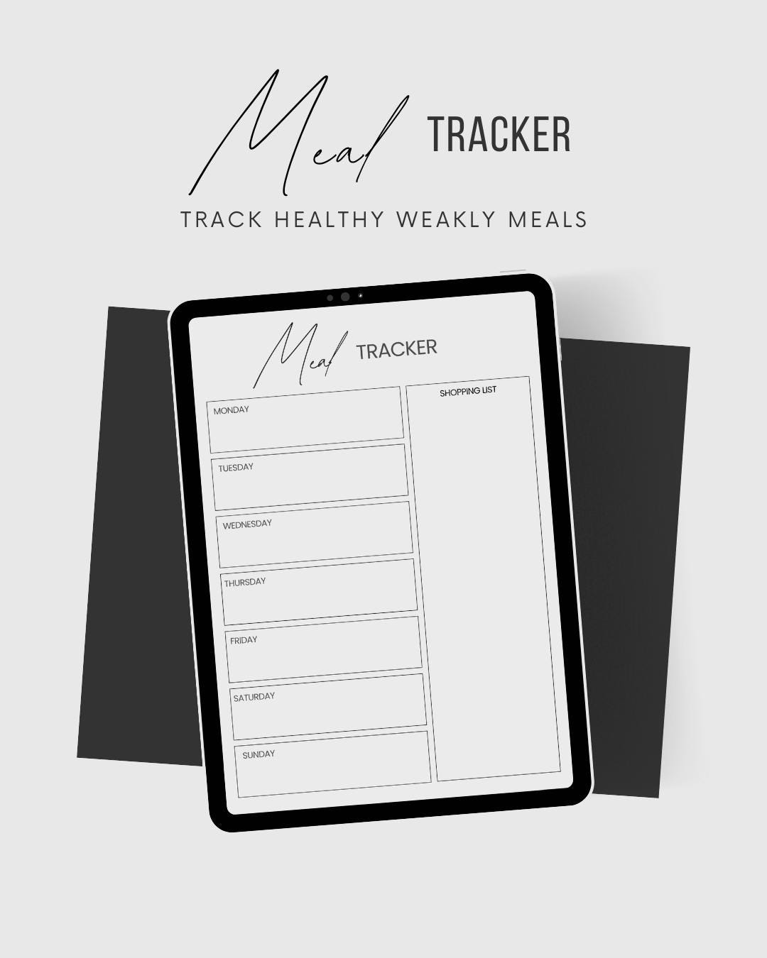 Healthy Meal Tracker, Digital Download, Healthy, Weekly Tracker ...