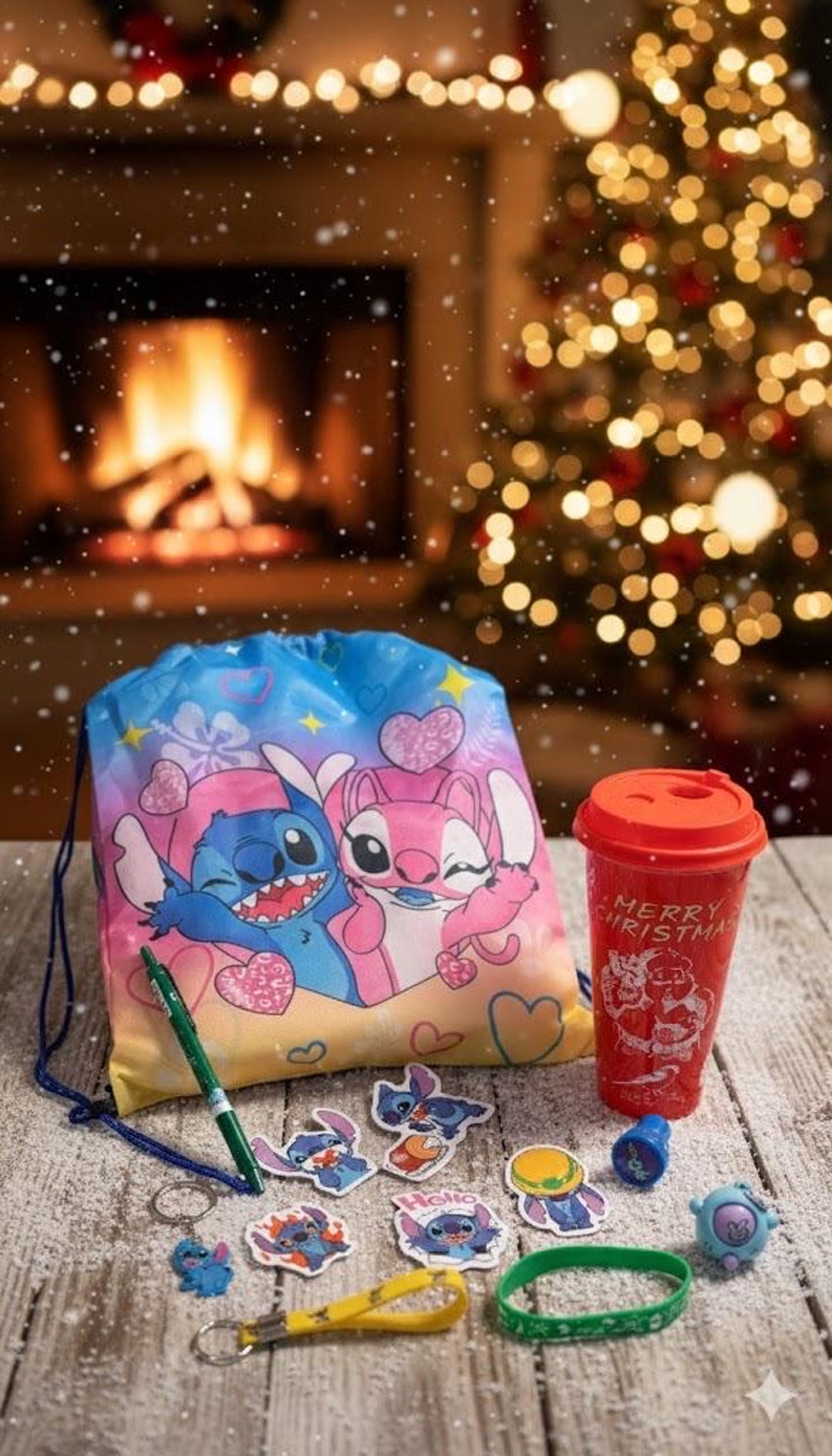 Stitch & Angel "ohana Means Family" Christmas Gift Set - Deluxe Holiday ...