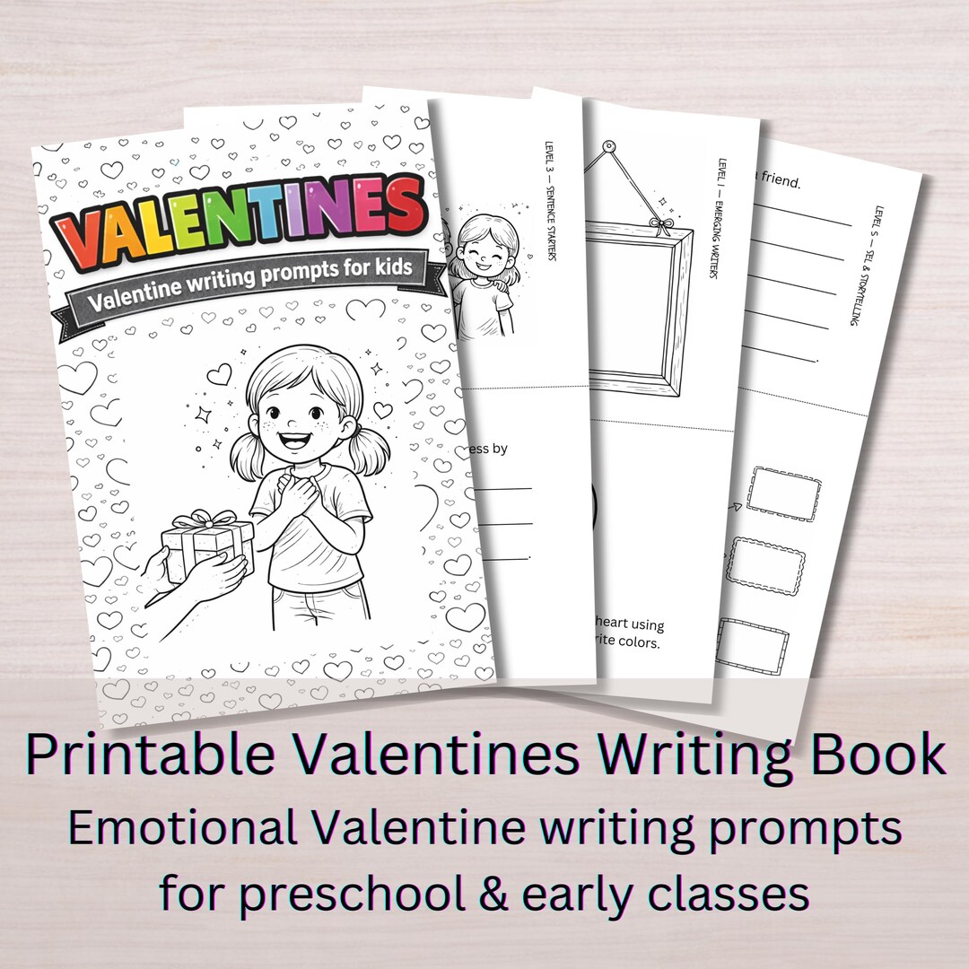 Valentine's Day Writing Prompts for Kids | Kindergarten Writing ...