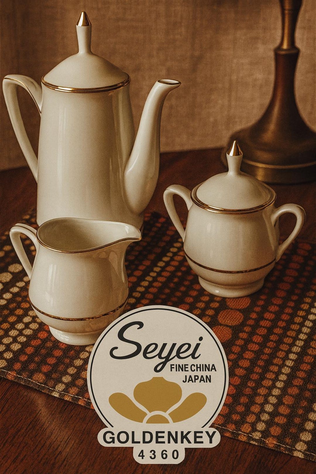 Vintage Seyei Fine China “golden Key” 4360 Coffee Set. - Etsy