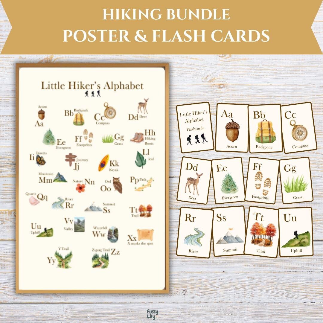 Alphabet Flash Cards & Poster Bundle, ABC Nature Learning Set ...