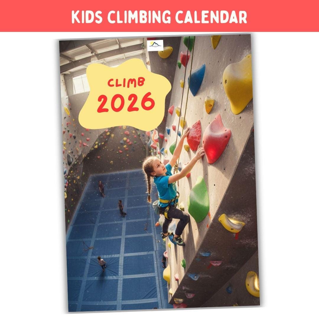 Kids Climbing Calendar 2026 | Bouldering Gift for Kids | Skill Builder ...