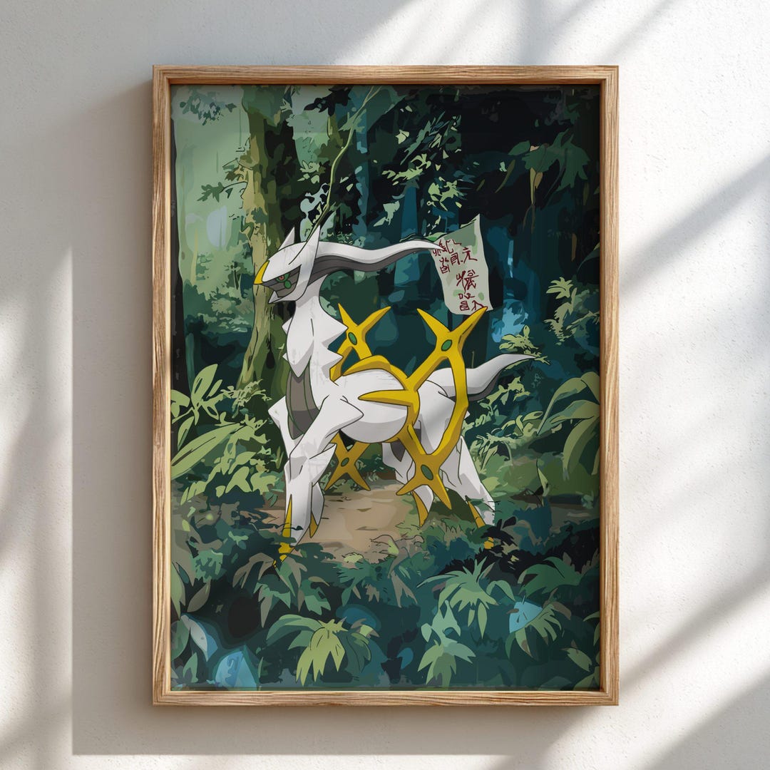 Arceus Pokémon Art Print | Legendary Normal-type Wall Art | Anime ...
