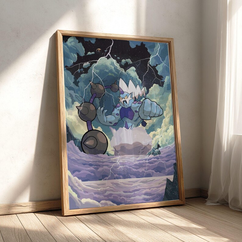 Thundurus Art Print | Pokémon Wall Decor | Legendary Electric/flying ...