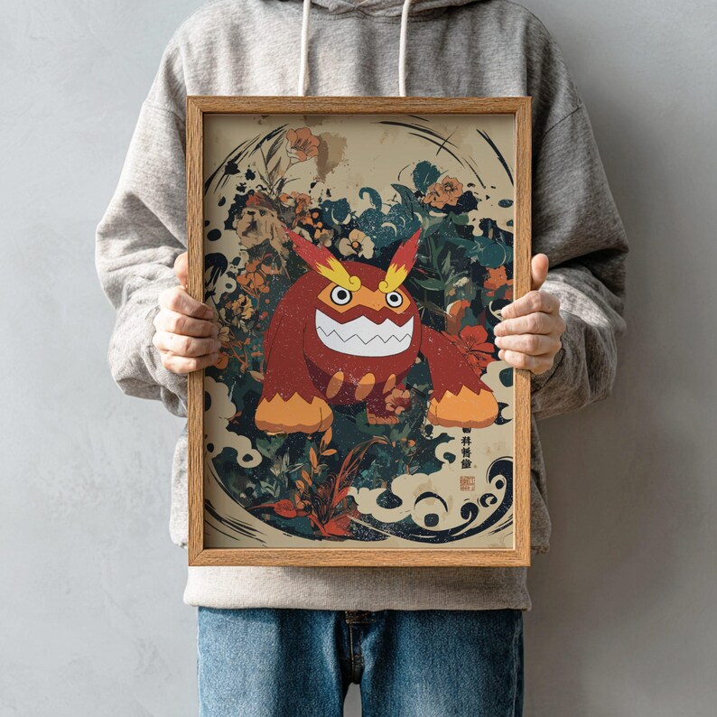 Darmanitan Pokémon Art Print | Fire Type Wall Art | Energetic Flame ...