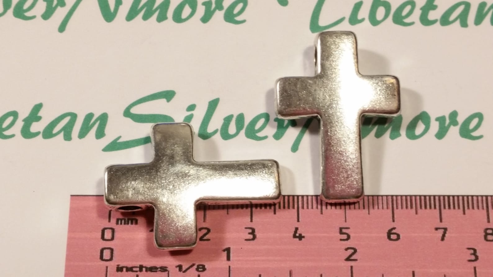 2 Pcs per Pack 38x28mm Plain Solids 5.5mm Thickness Cross Pendant ...