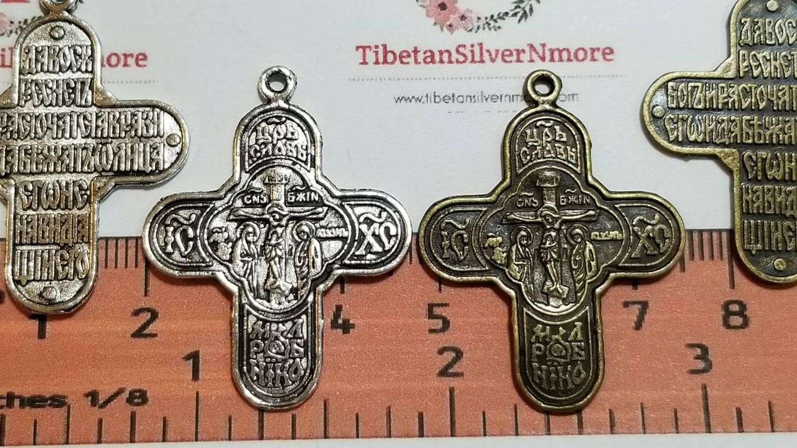 6 Pcs per Pack 35x27mm Reversible Holy Resurrection Cross in | Etsy