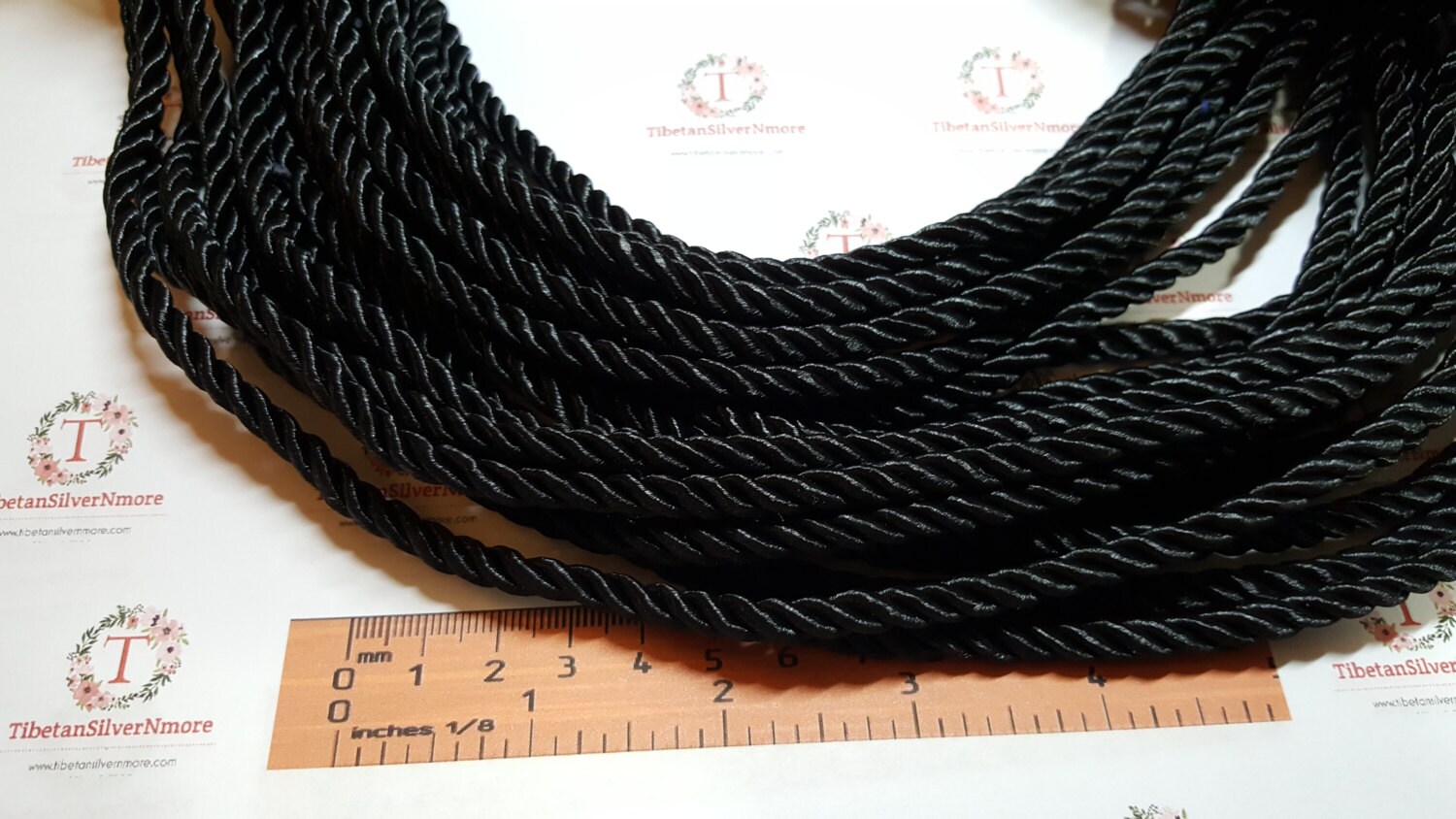 9 Ft. per Pack of 5mm Shiny Satin Rope Cord in Color to Choose - Etsy