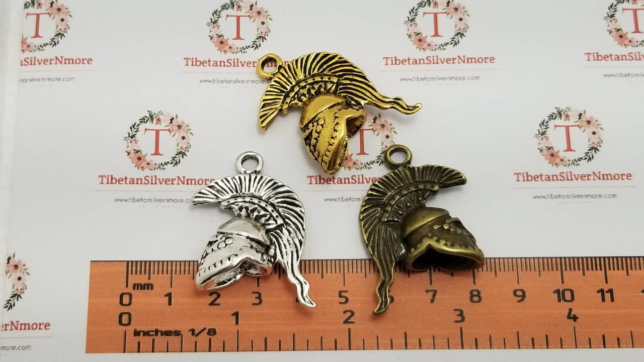 1 pc per pack of 41x18x13mm Roman Spartan Helmet with Mohawk | Etsy