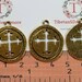 6 Pcs per Pack 24mm 1.5mm Thickness Cutout Cross Coin Antique Silver or ...