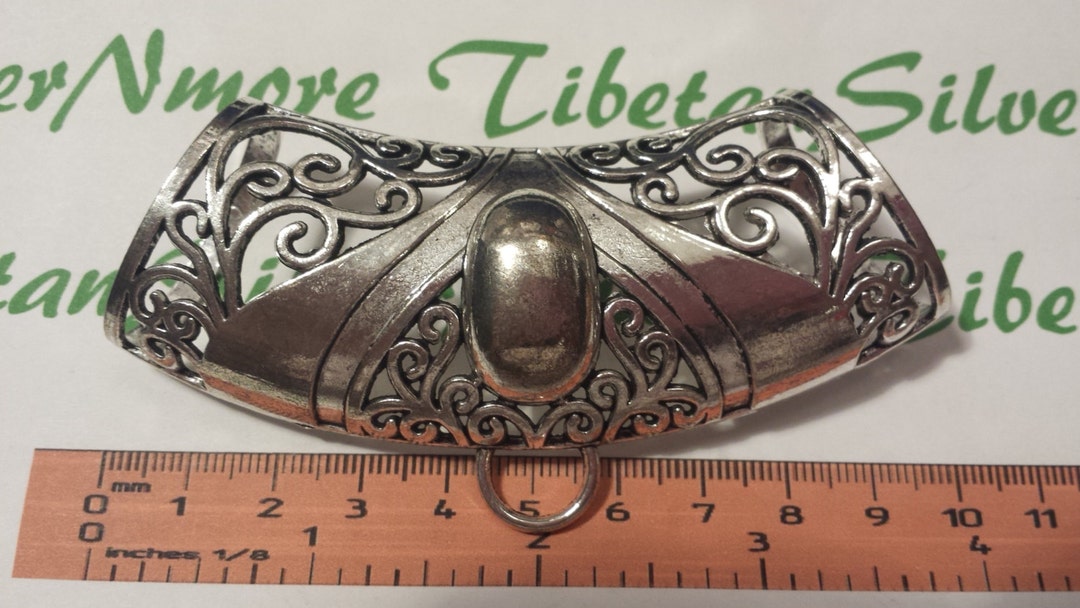 1 Pc per Pack 100x34x20mm Metal Extra Large Scarf Bail Antique Silver ...