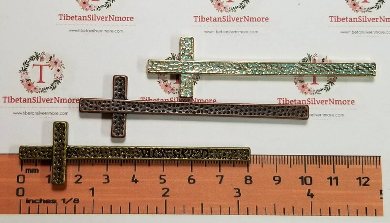 6 Pcs per Pack 81x22mm Reversible Narrow Long Cross Textured Solid in ...