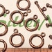 24 Pairs per Pack 12mm 8mm Inner Loop Small Medium Plain Toggle Antique ...